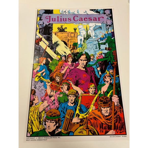 No brand | Art | Vintage Julius Caesar Poster Shakespeare Comic Theatre ...